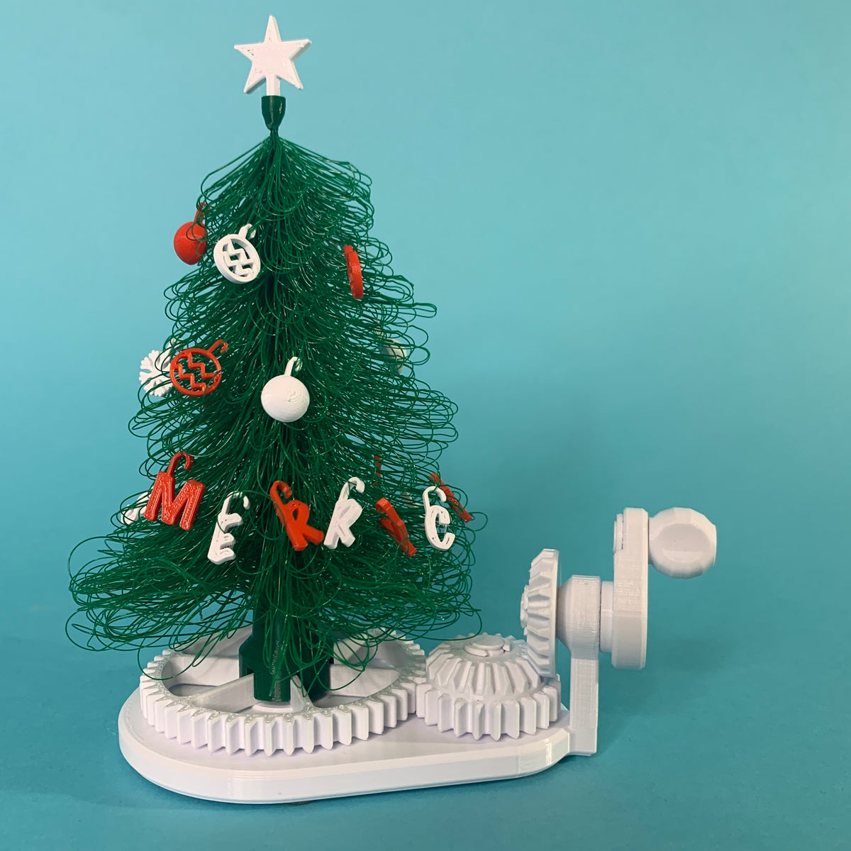 Fuzzy Christmas Tree Kinetic Sculpture – Engineezy